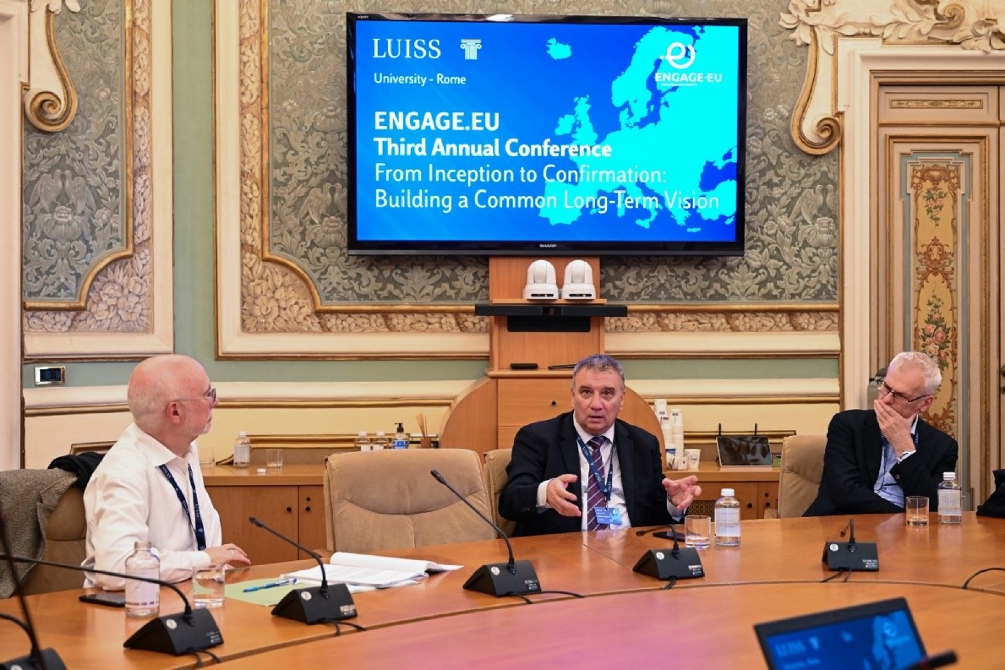 УНСС :: Ректорът участва в Третата годишна конференция на ENGAGE.EU в Рим